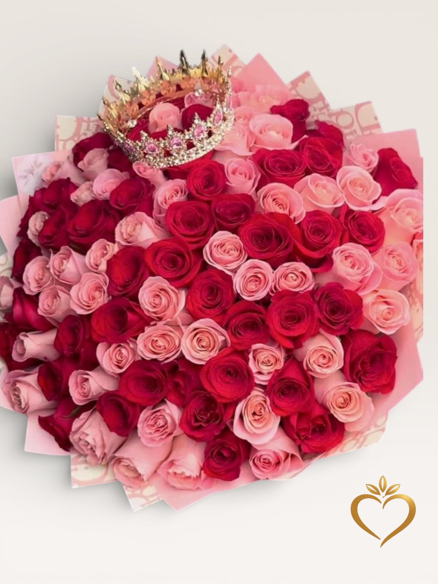100 Premium Pink Rose Bouquet - Luxury Long Stem Roses Nashville Flowe ...