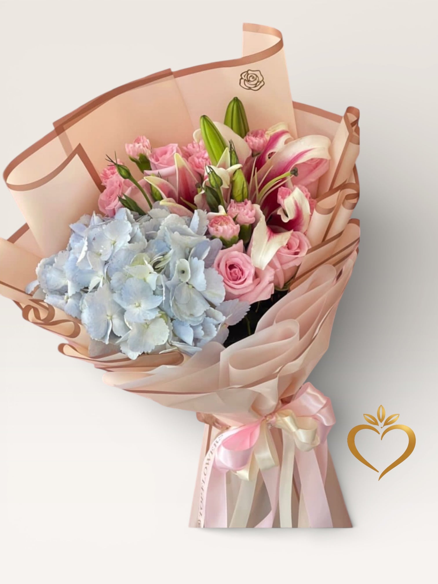 Soft Grace Hydrangea & Rose Bouquet – Fancy Flower