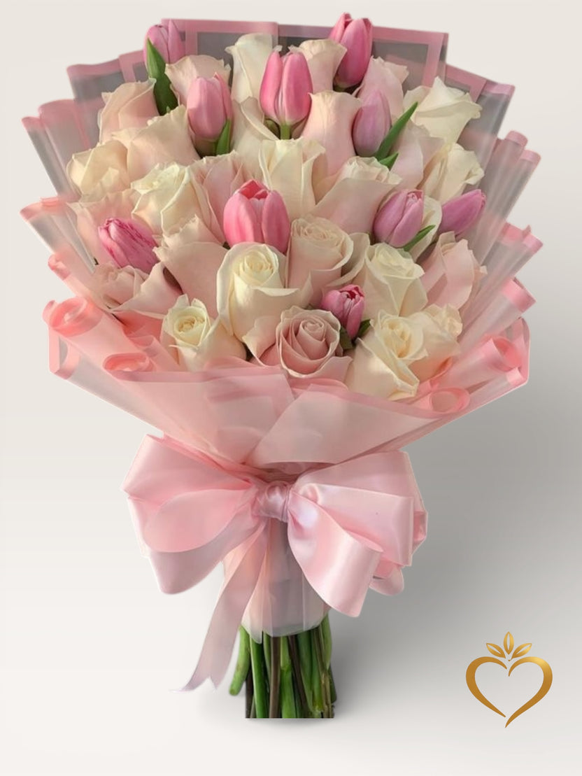 Soft Blush Elegance Bouquet – Fancy Flower