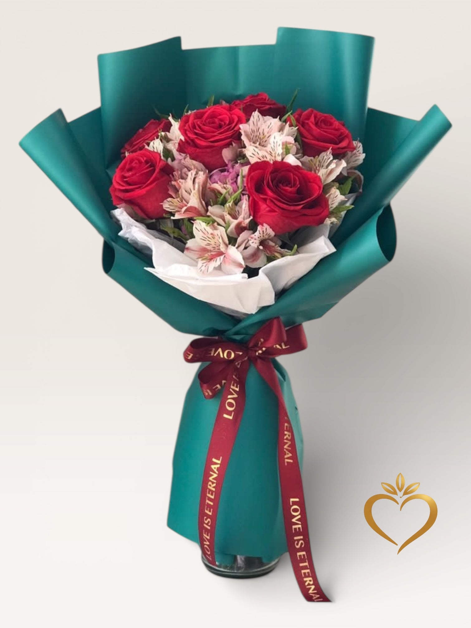 Premium Mixed Rose Bouquet - Red Pink White Roses Nashville Flower Del ...