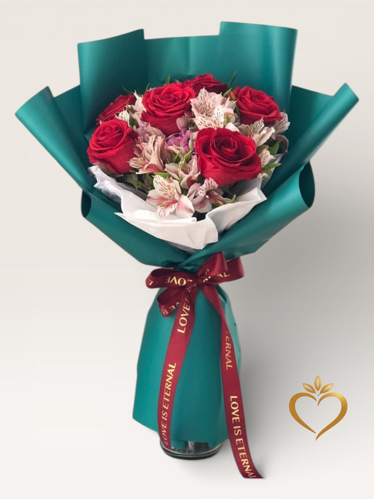 Premium Mixed Rose Bouquet - Red Pink White Roses Nashville Flower Del ...