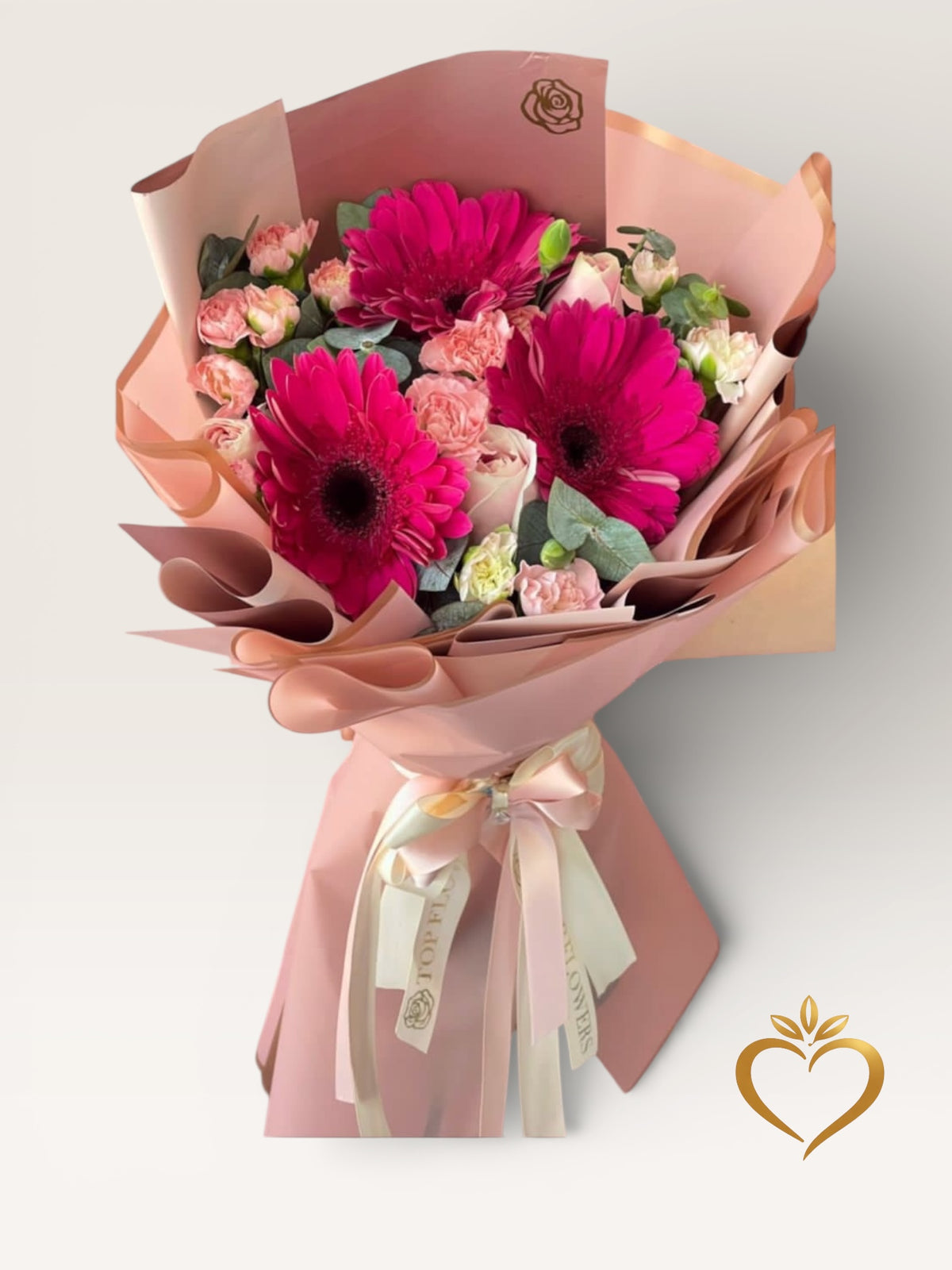 Blush Gerbera Garden Bouquet – Fancy Flower